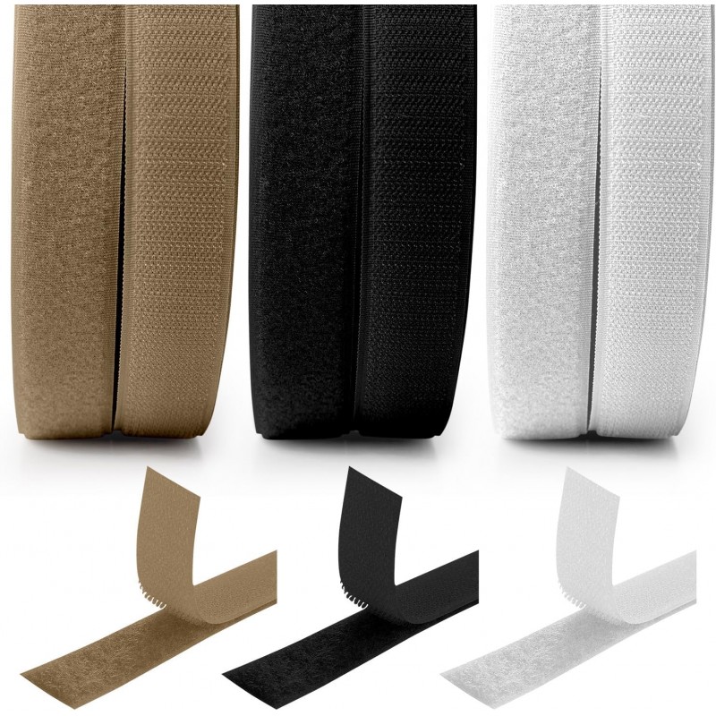 Velcro adhesivo y cosible de varios tamaños y colores para ropa y bricolaje