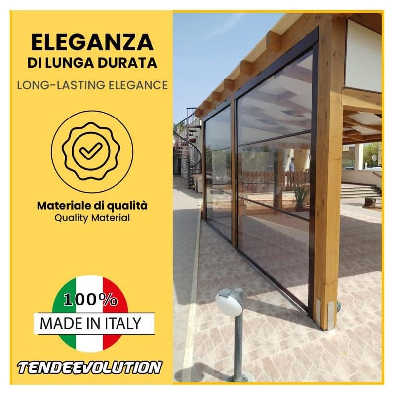 Hermetic Crystal PVC Awning for Outdoors with Cassette: Protection and View