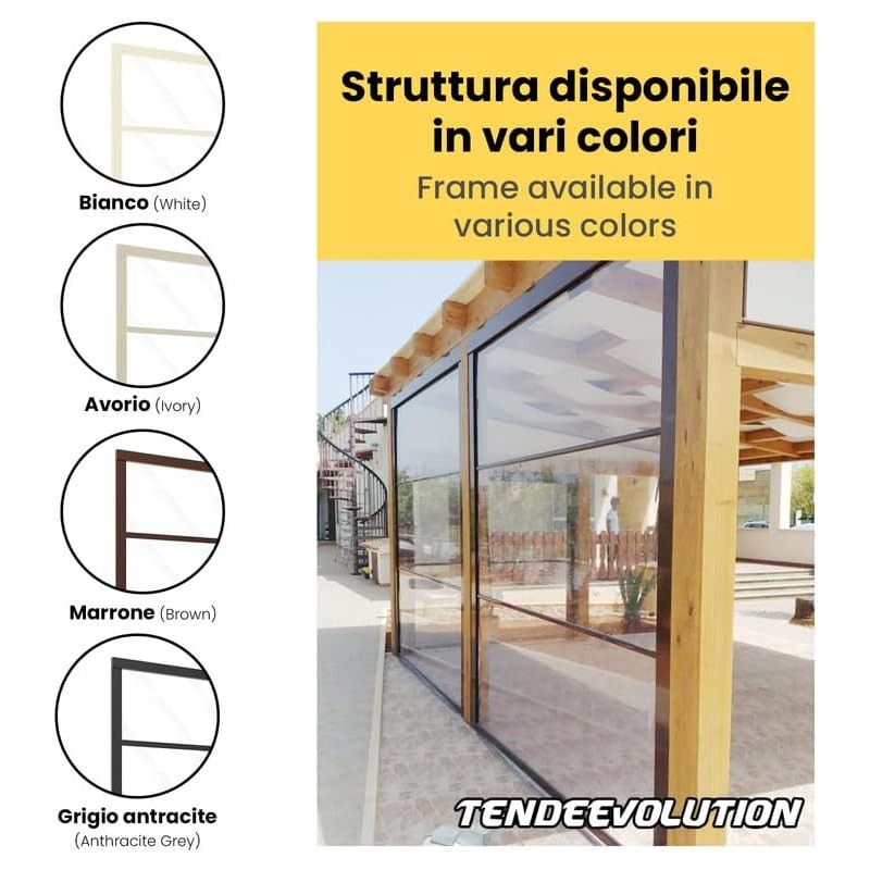 Cristal õhukindel PVC välimarkiis koos kassetiga: kaitse ja panoraam