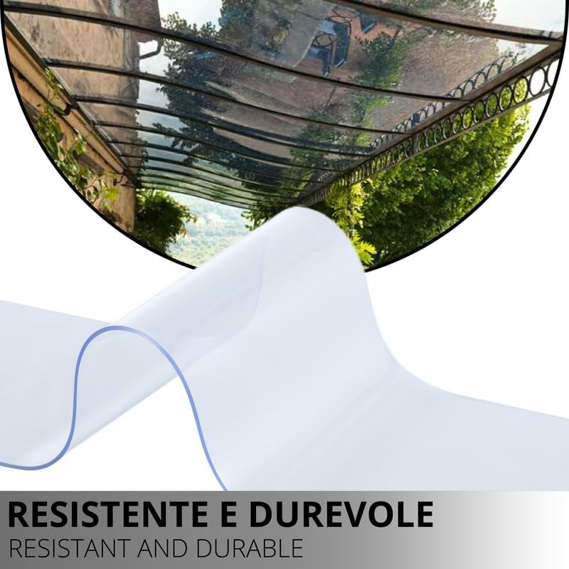 Telo PVC Trasparente Ignifugo Classe 2 - Taglio al Metro Lineare per ...