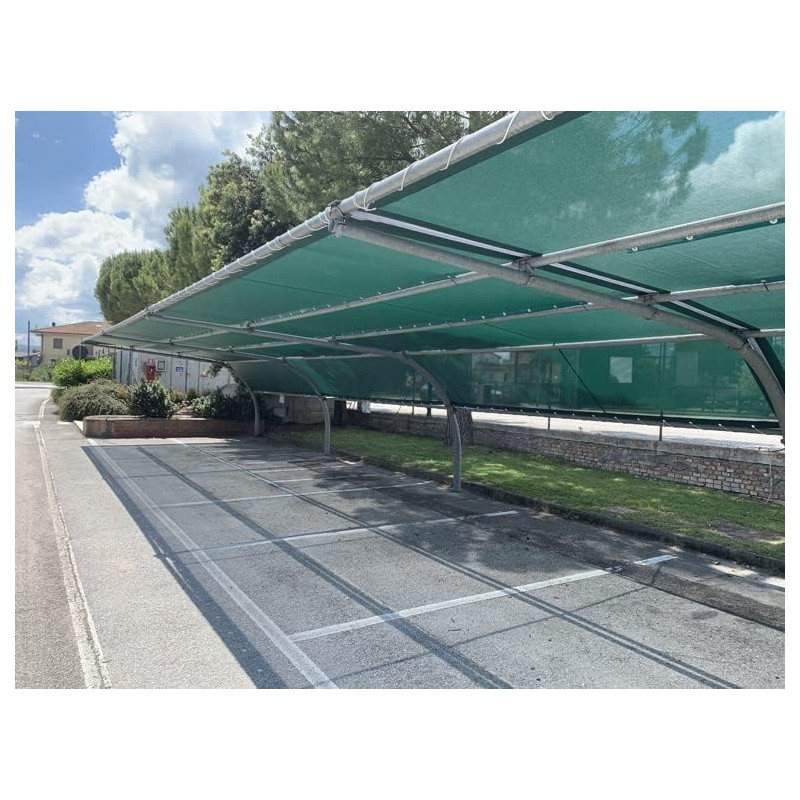 Micro-perforated PVC shade cloth with eyelets every 50CM