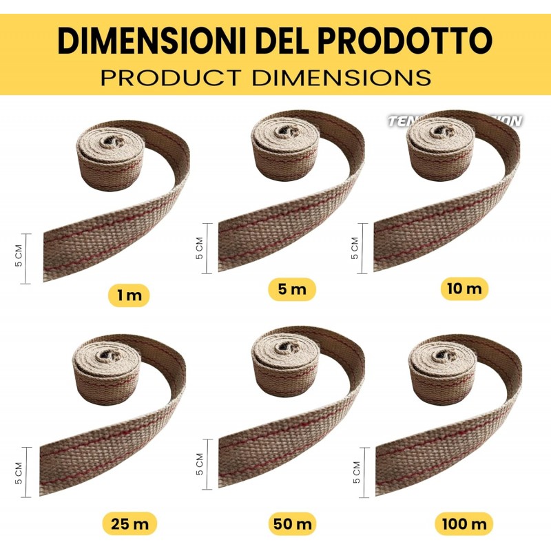 Jute upholstery strap