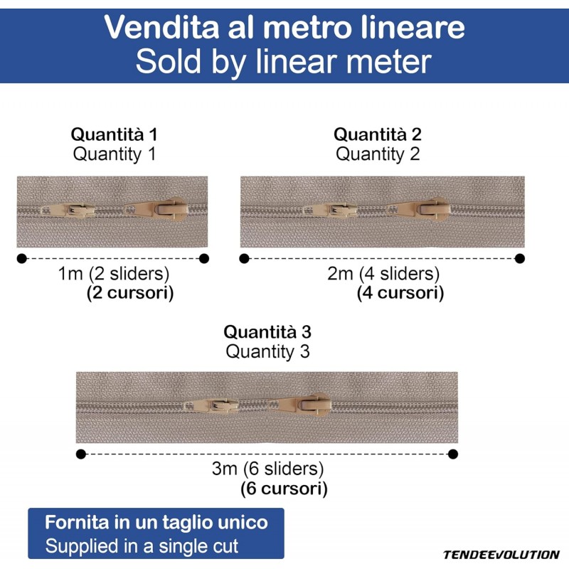 Continuous Nylon Hinge with Double Slider - Sold by the Meter, Customizable