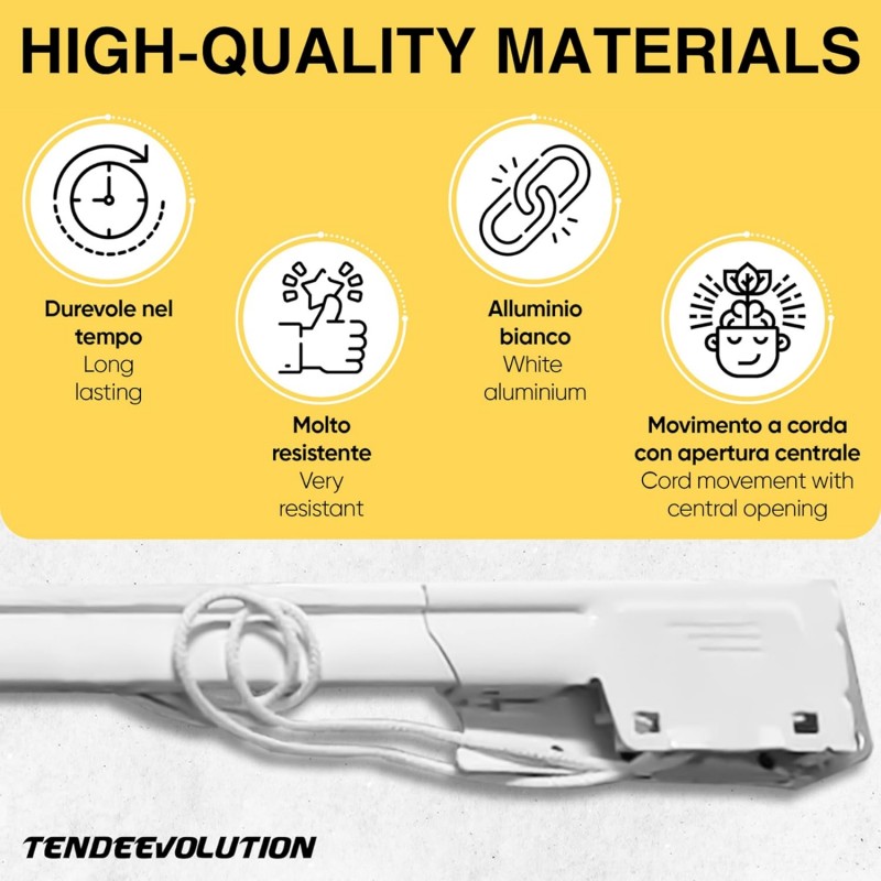 White Aluminum Extendable Curtain Rod - Easy Installation and Elegant ...