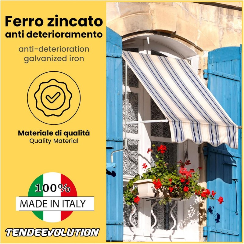 Galvanized Maneuvering Rod for Awnings - Various Colors and Sizes