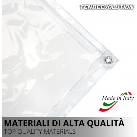 Transparent Fireproof Crystal PVC with Thick Eyelets